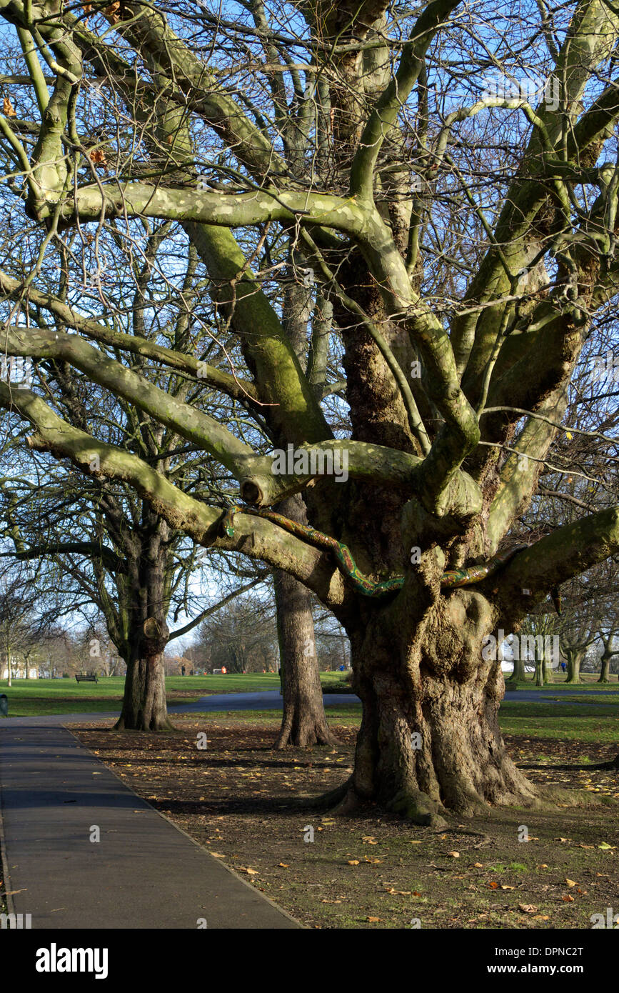 united kingdom london acton tree art in acton park Stock Photo - Alamy