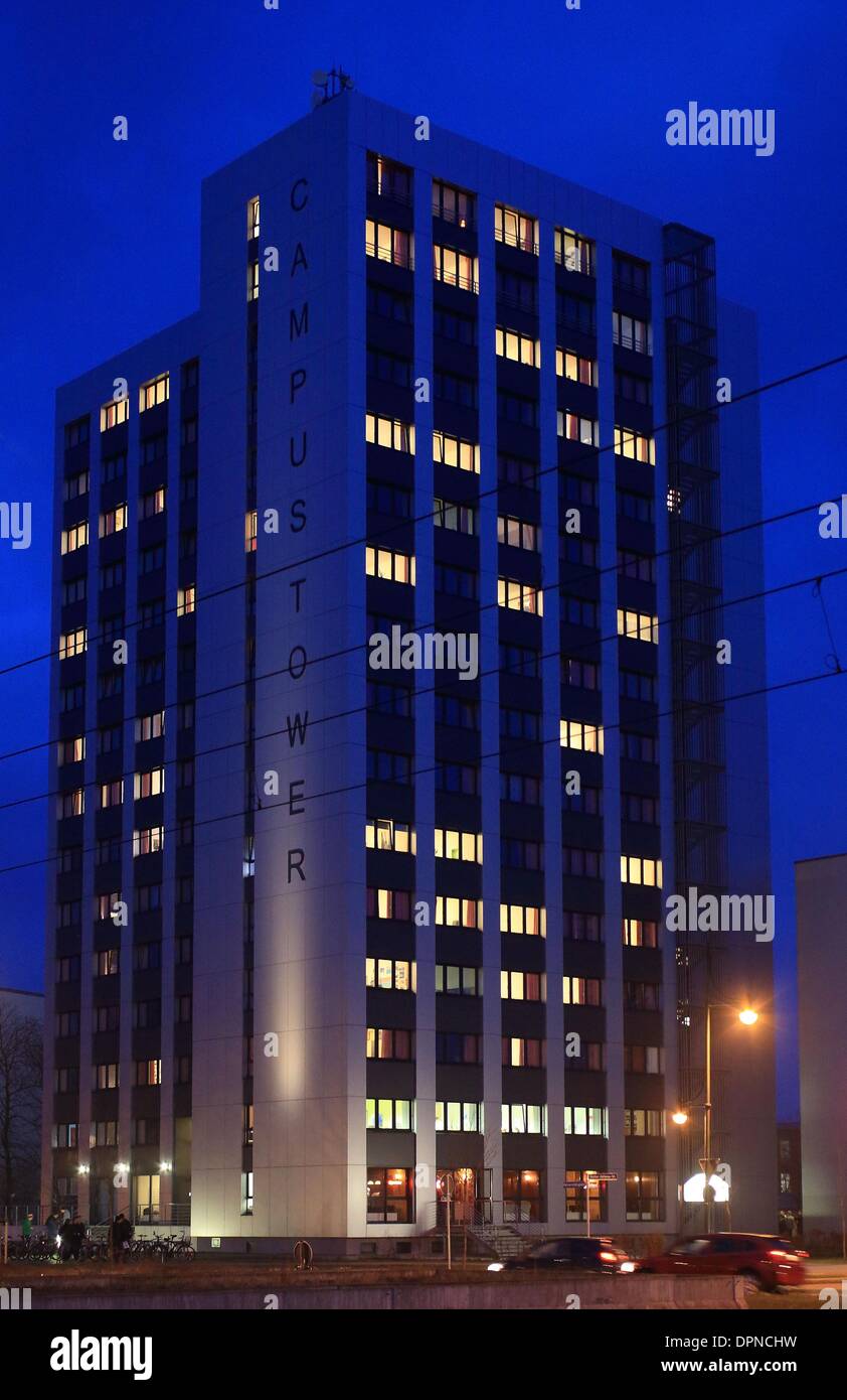 Magdeburg, Germany. 15th Jan, 2014. The campus tower at the Otto-von ...