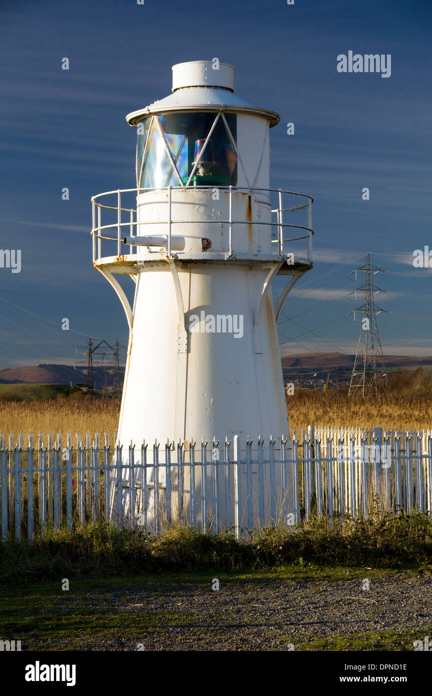 Usk East Lighthouse built in 1893 by Trinity House, Newport, South ...