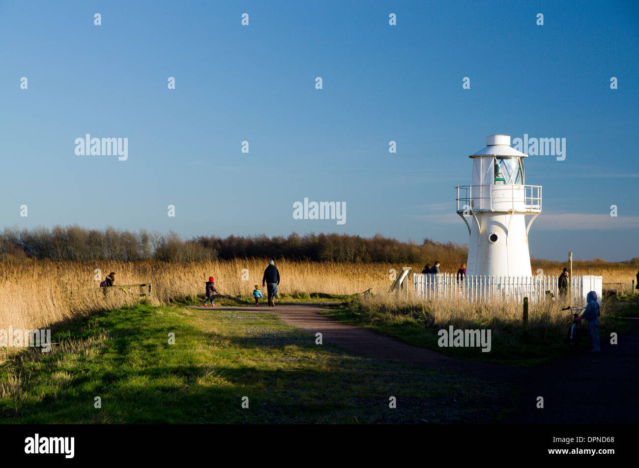 Usk east lighthouse trinity house newport wales wales hi-res stock ...