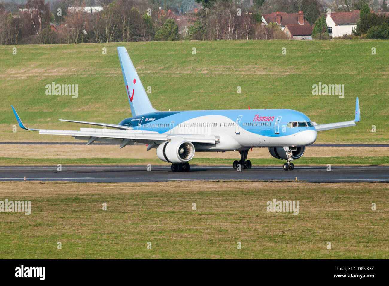 Thomson Airways Boeing 757 on the runway at Birmingham International ...