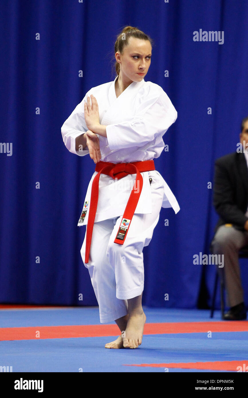 Paris, France. 10th Jan, 2014. Karate Open of paris. Kata Exhibition ...