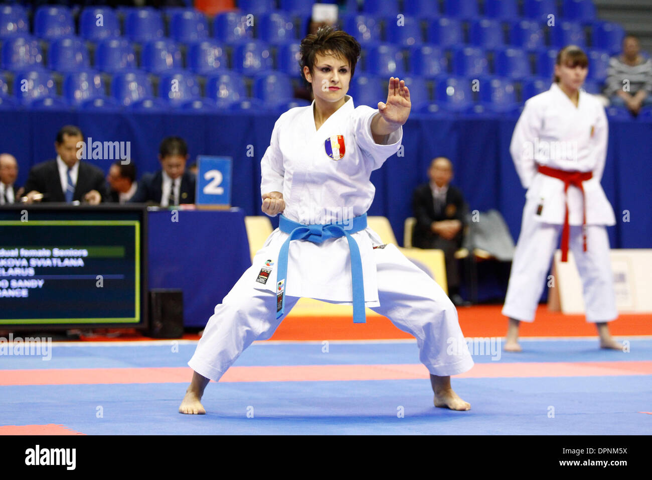 Paris, France. 10th Jan, 2014. Karate Open of paris. Kata Exhibition ...