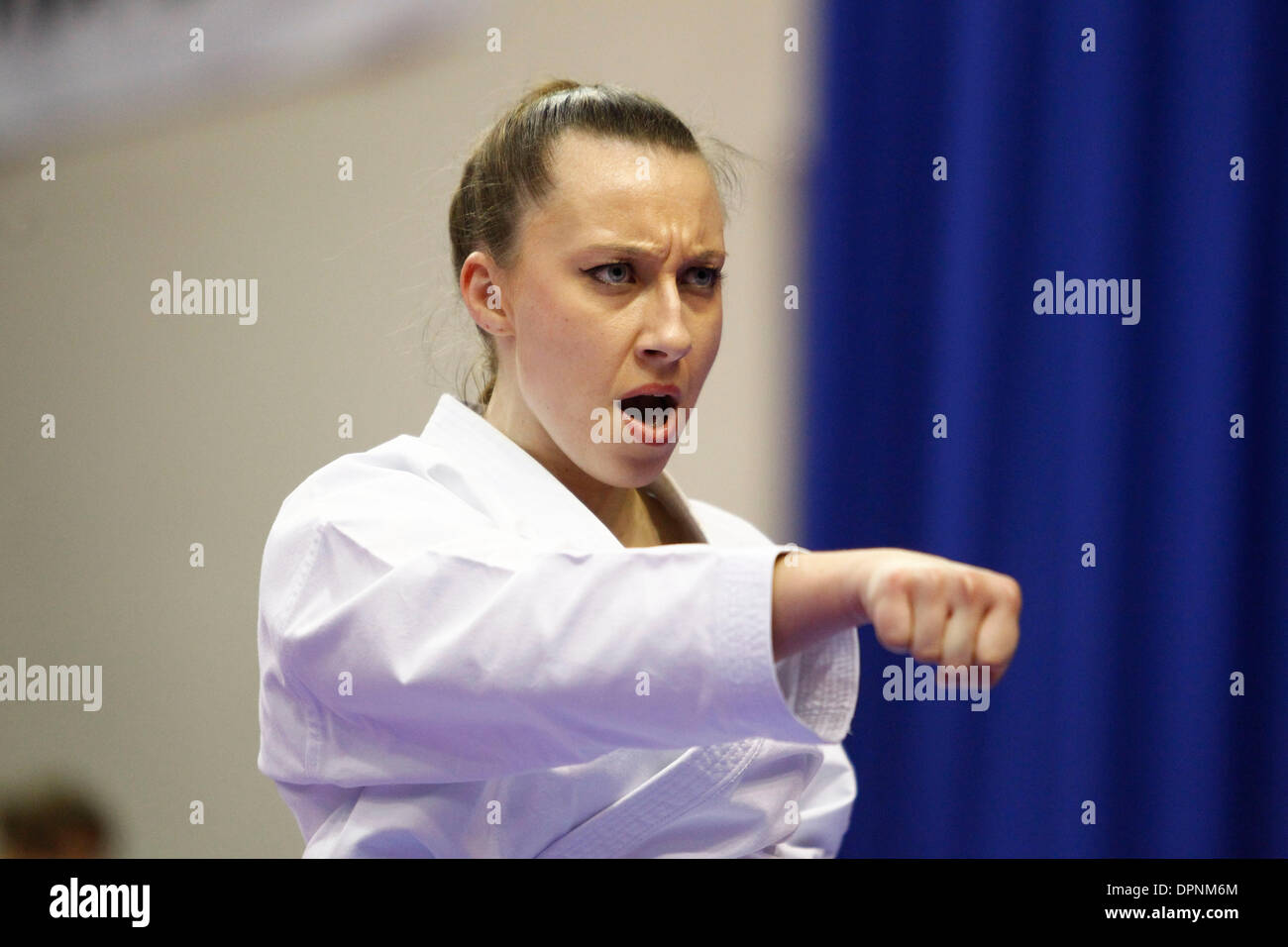 Paris, France. 10th Jan, 2014. Karate Open of paris. Kata Exhibition ...