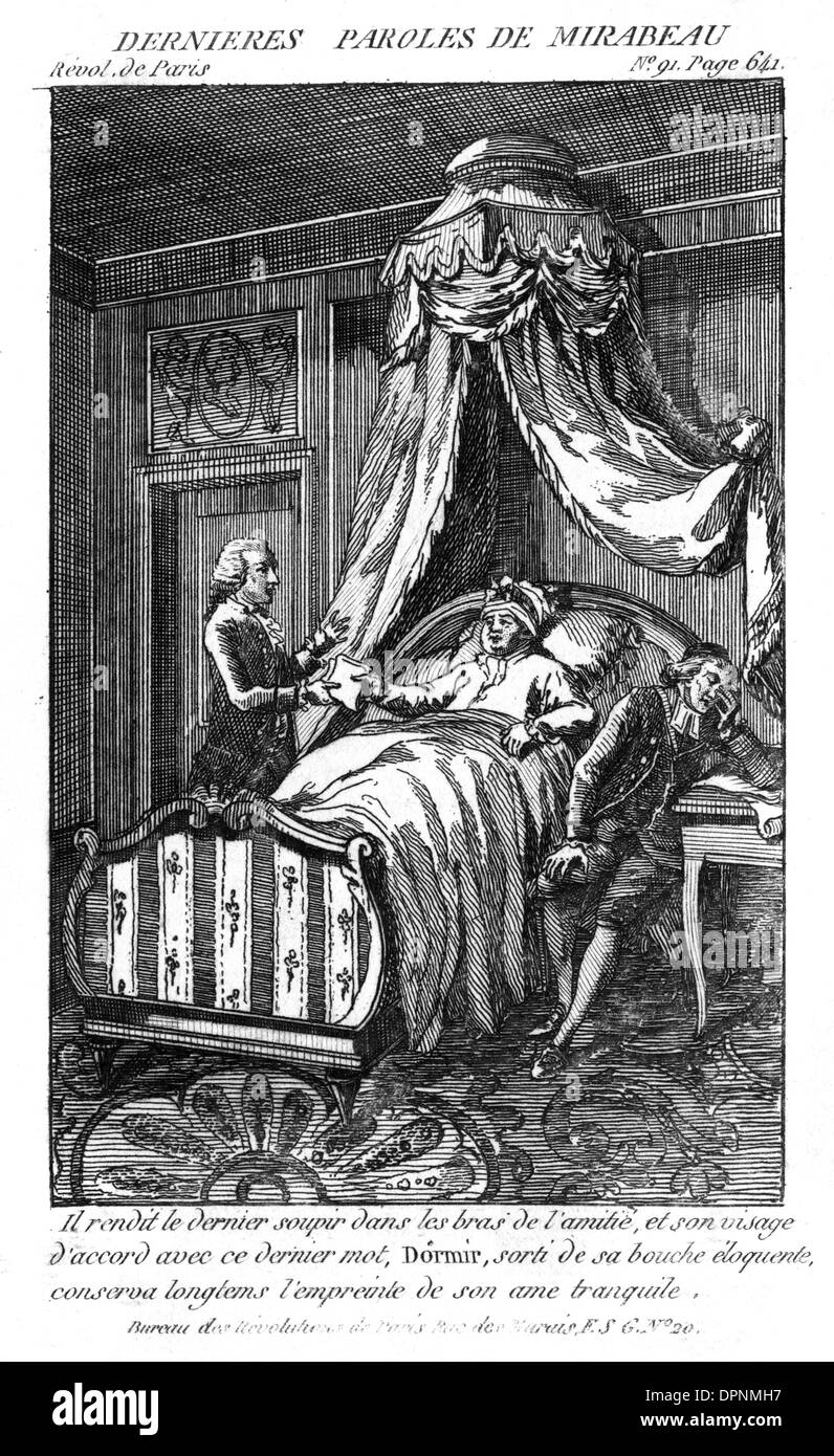 MIABEAU DEATHBED - 2 Stock Photo - Alamy