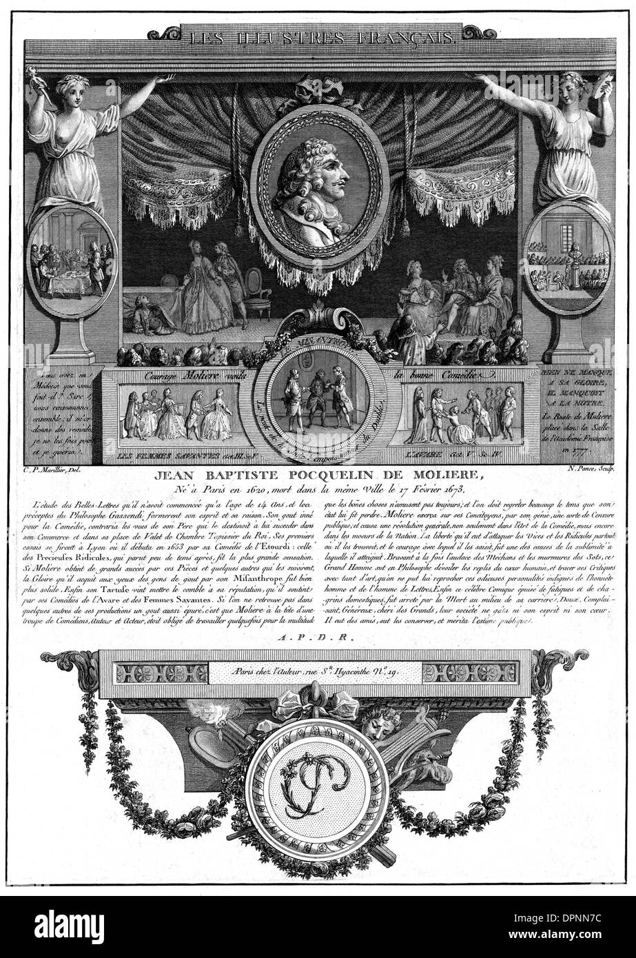 Jean baptiste moliere Black and White Stock Photos & Images - Alamy