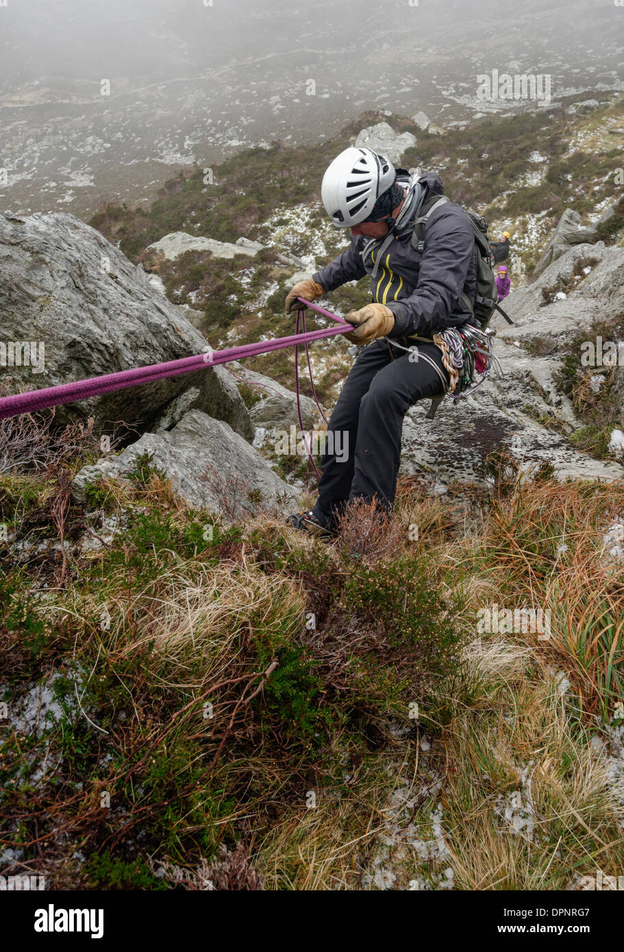 A climber abseiling hi-res stock photography and images - Alamy
