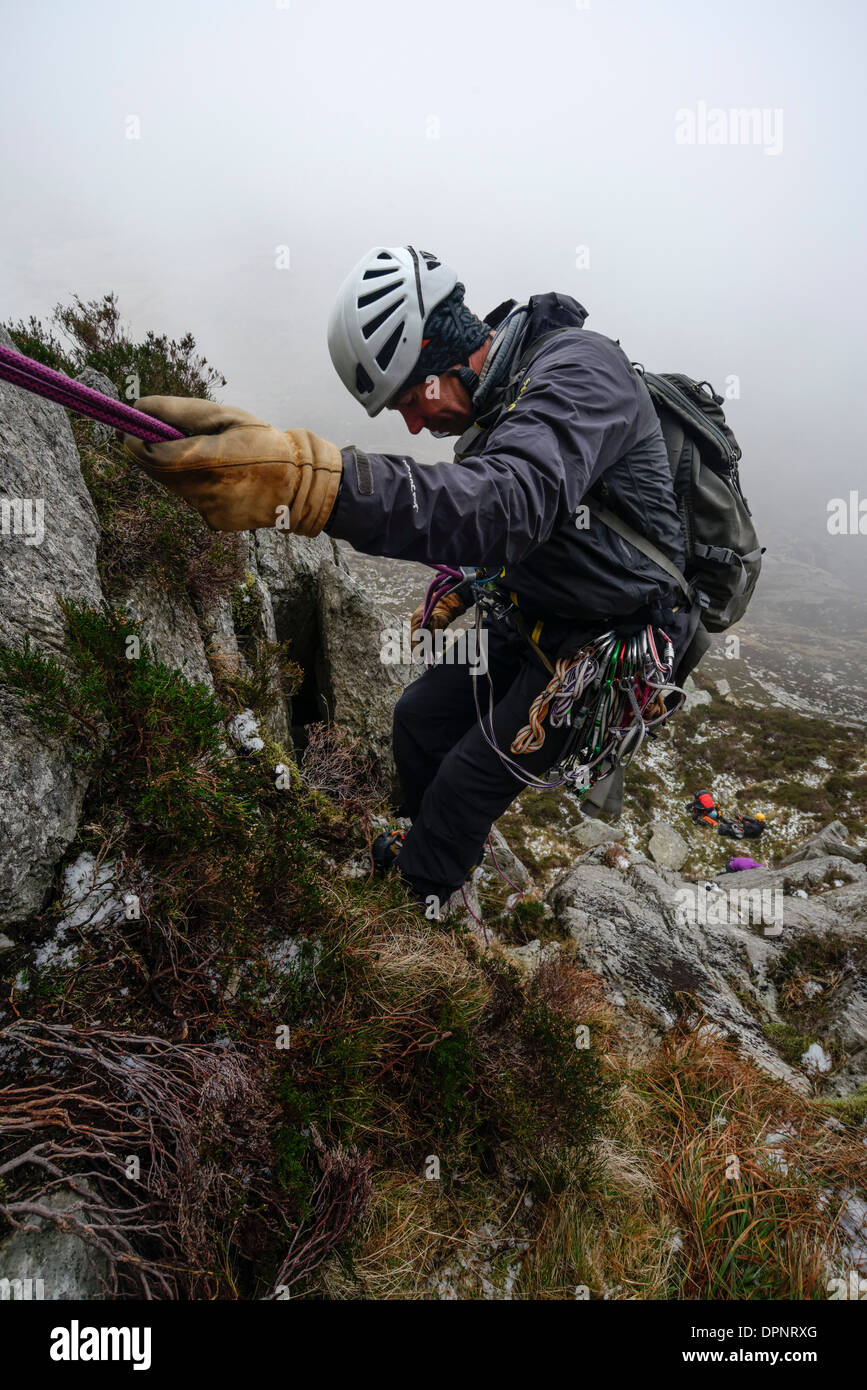 A climber abseiling hi-res stock photography and images - Alamy