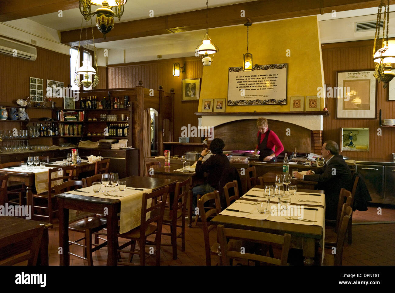 Trattoria Marianaza restaurant in Faenza, Emilia Romagna Stock Photo ...