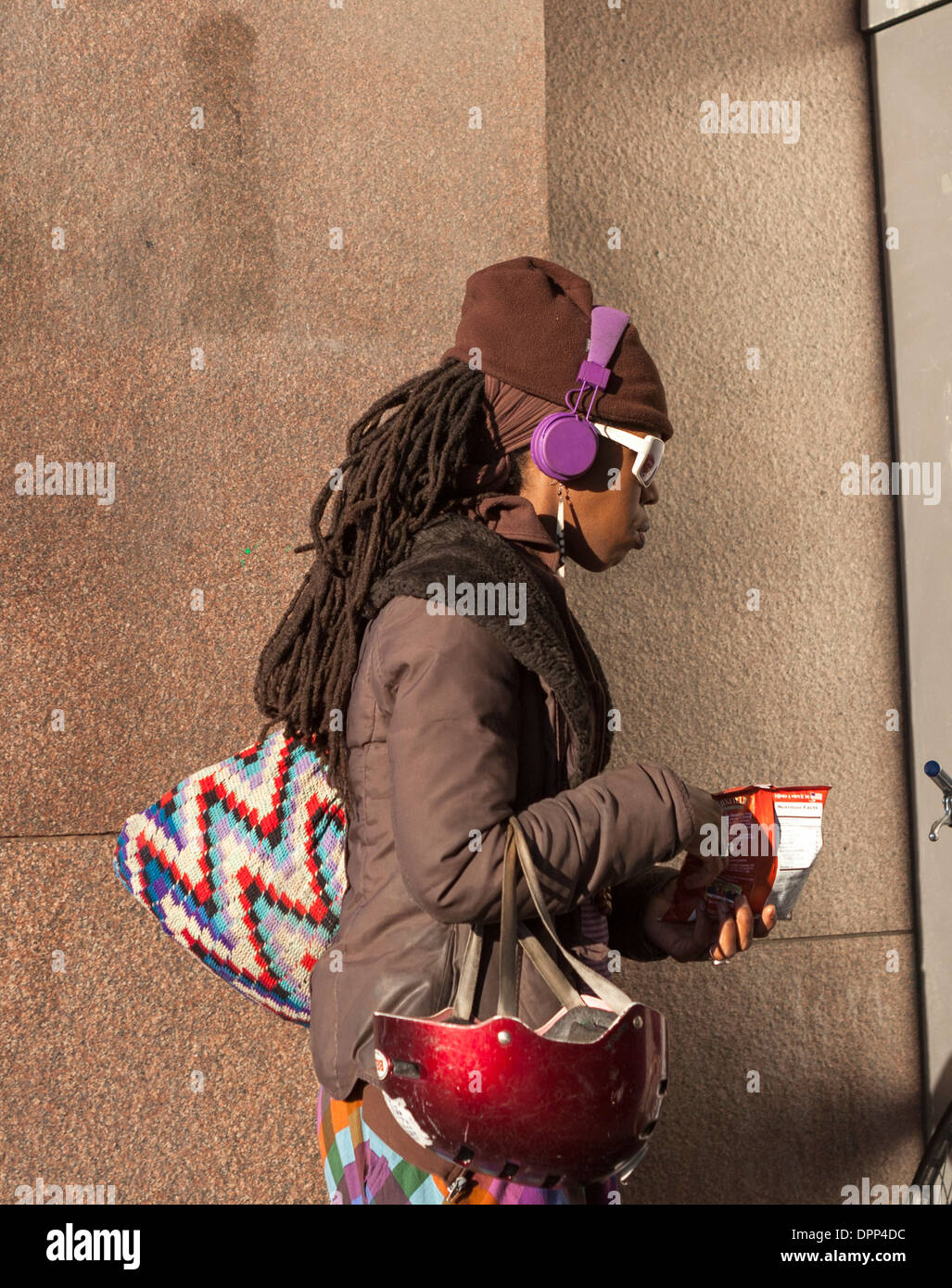 Boston woman bike hi-res stock photography and images - Alamy