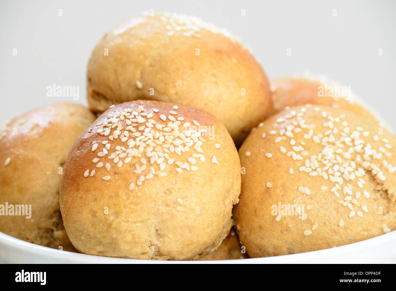 Warm hand made buns Stock Photo - Alamy