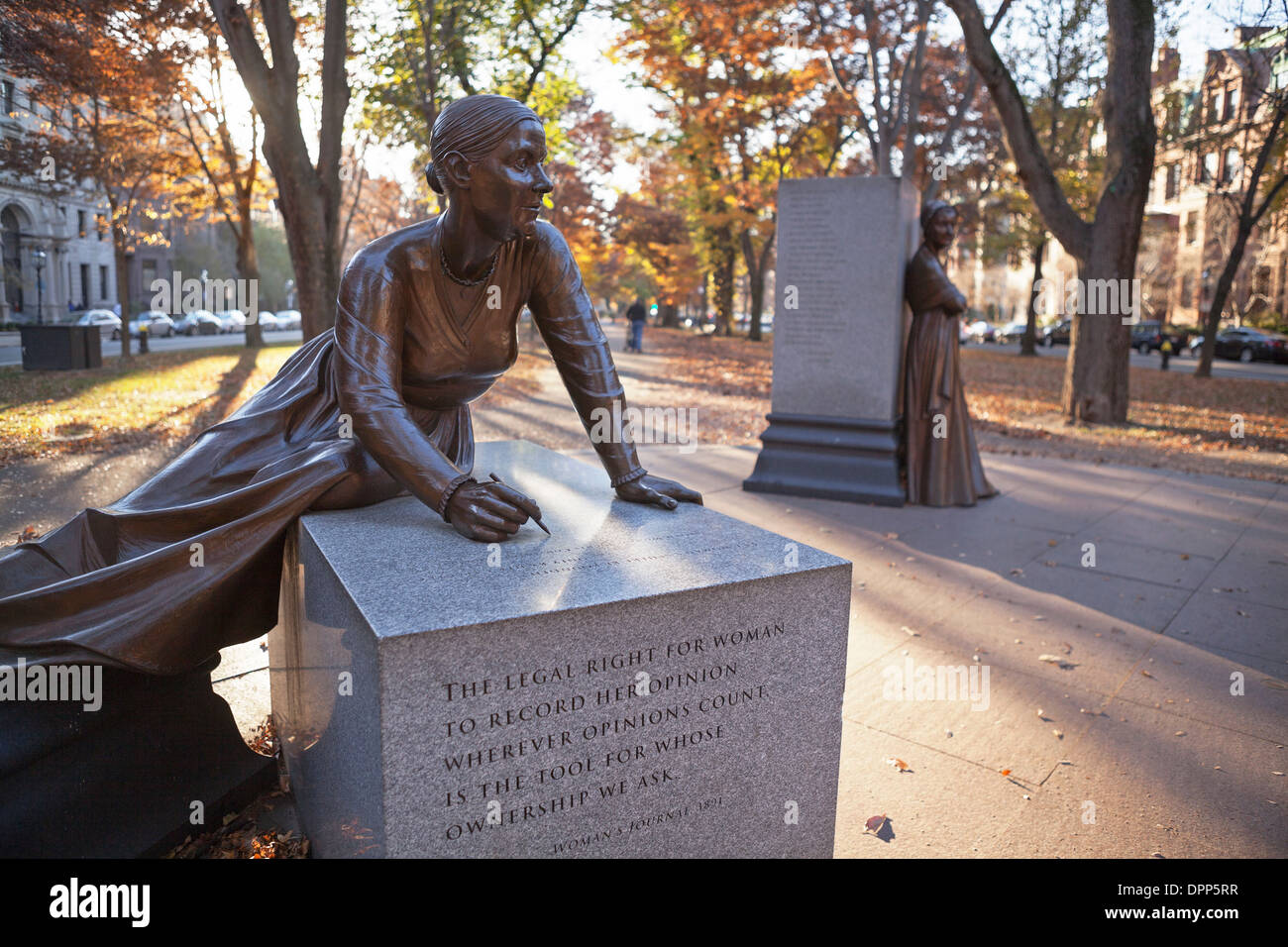 Sculptures at the Boston Women's Memorial showcase historical women and ...
