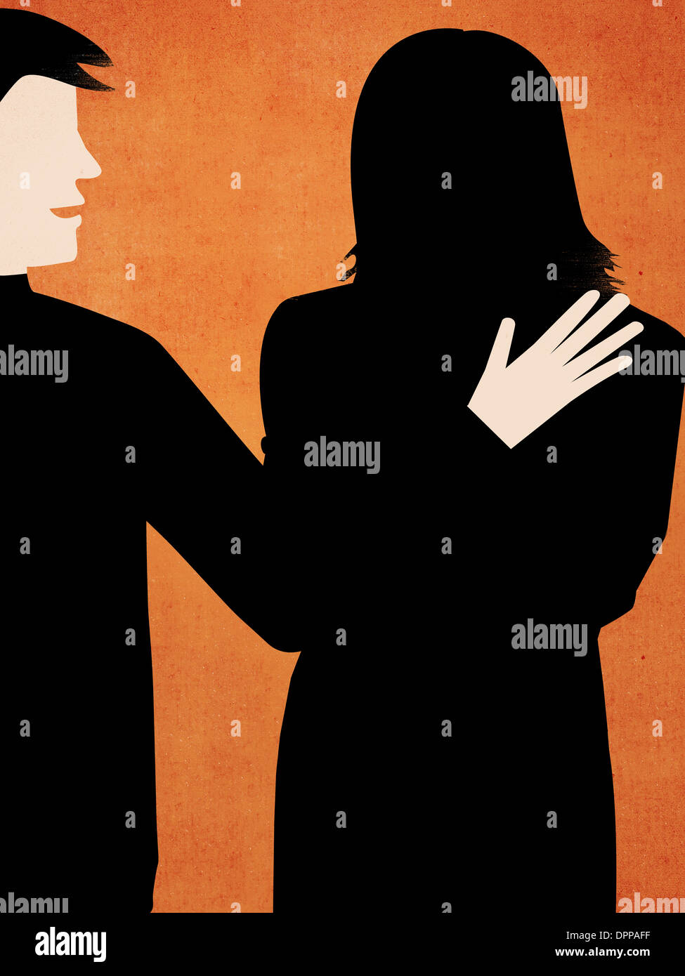 Man patting woman on back hi-res stock photography and images - Alamy