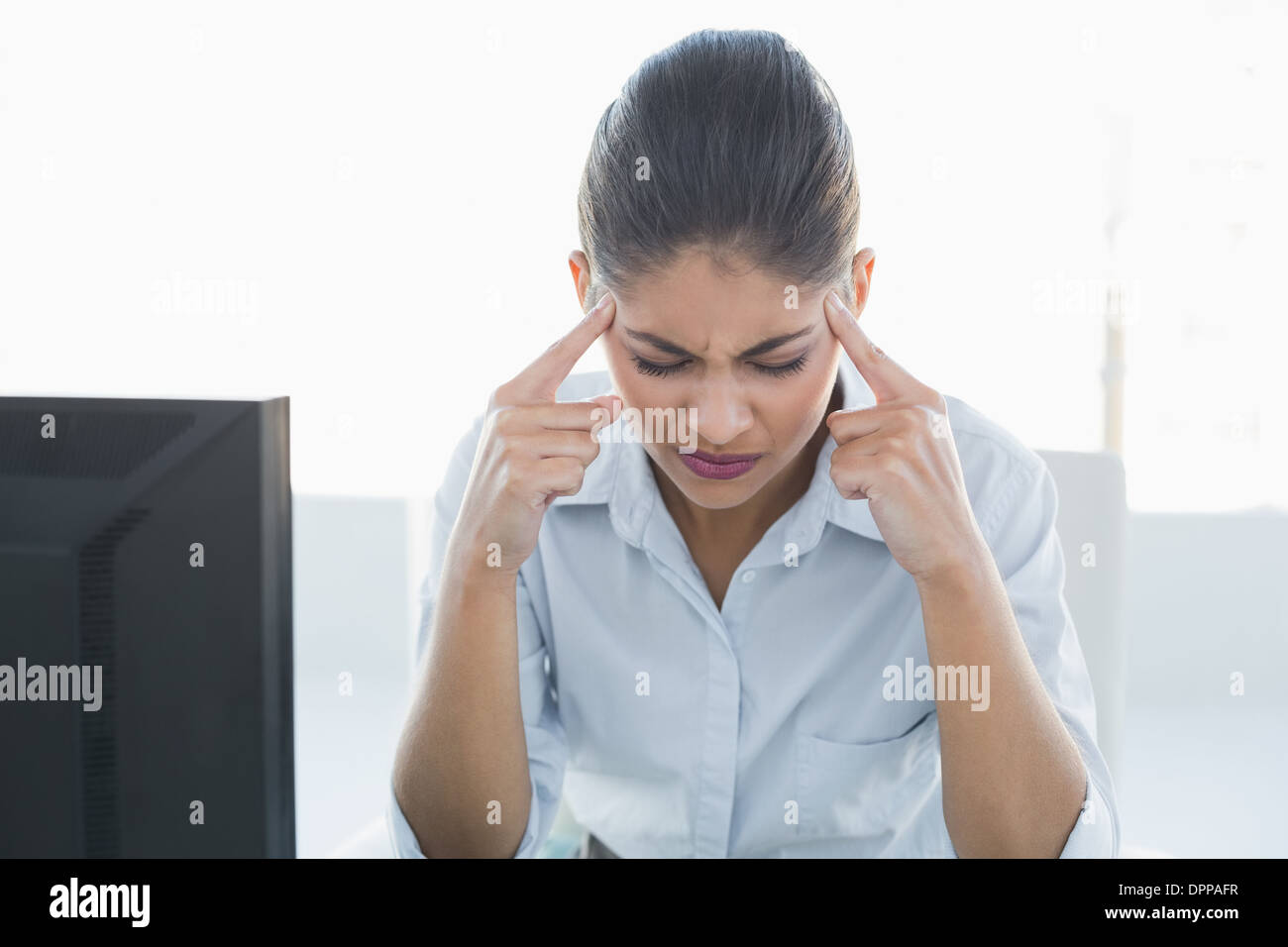 Tired from computer hi-res stock photography and images - Alamy