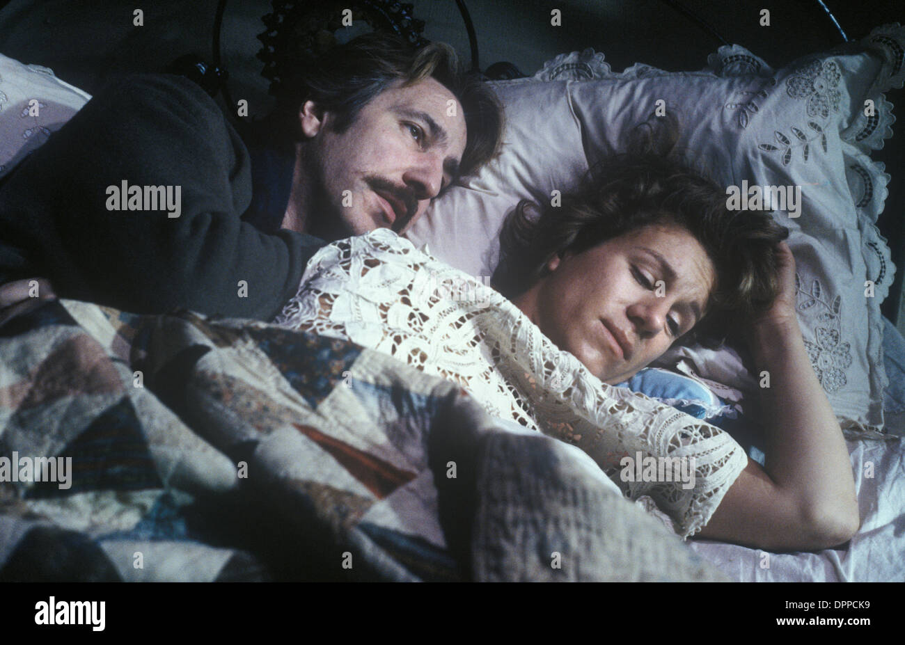 Alan Rickman British actor and Juliet Stevenson British actress on film ...