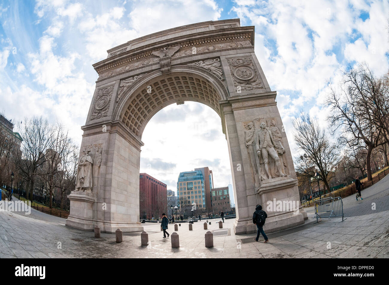 New York, NY - Washington Arch, in Washington Square park, designed by ...