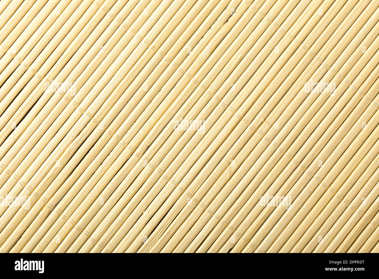 Yellow beige bamboo mat surface pattern diagonal background texture ...