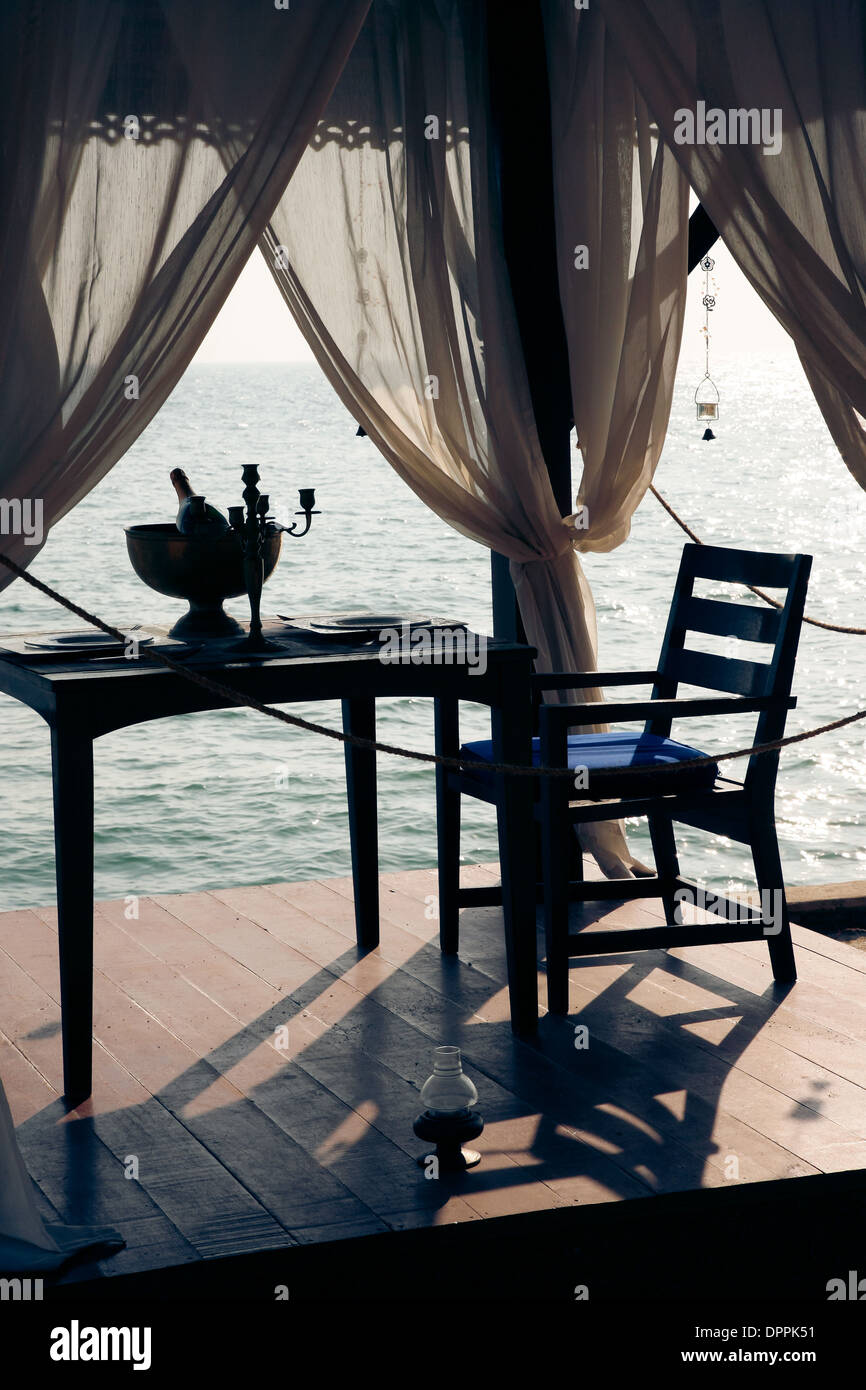 Beach terrace in a holiday resort in South-East Asia Stock Photo - Alamy