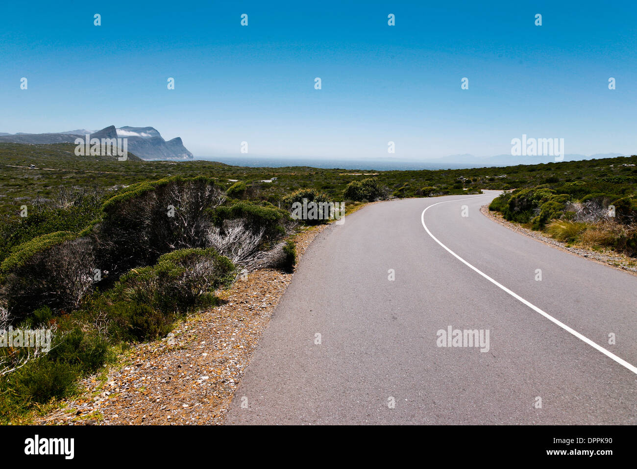 Route on the Cape Peninsula in South Africa Stock Photo - Alamy