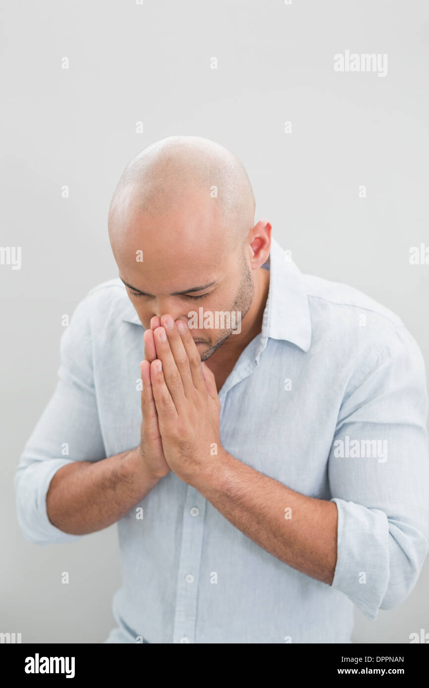 Man bald sad face hi-res stock photography and images - Alamy