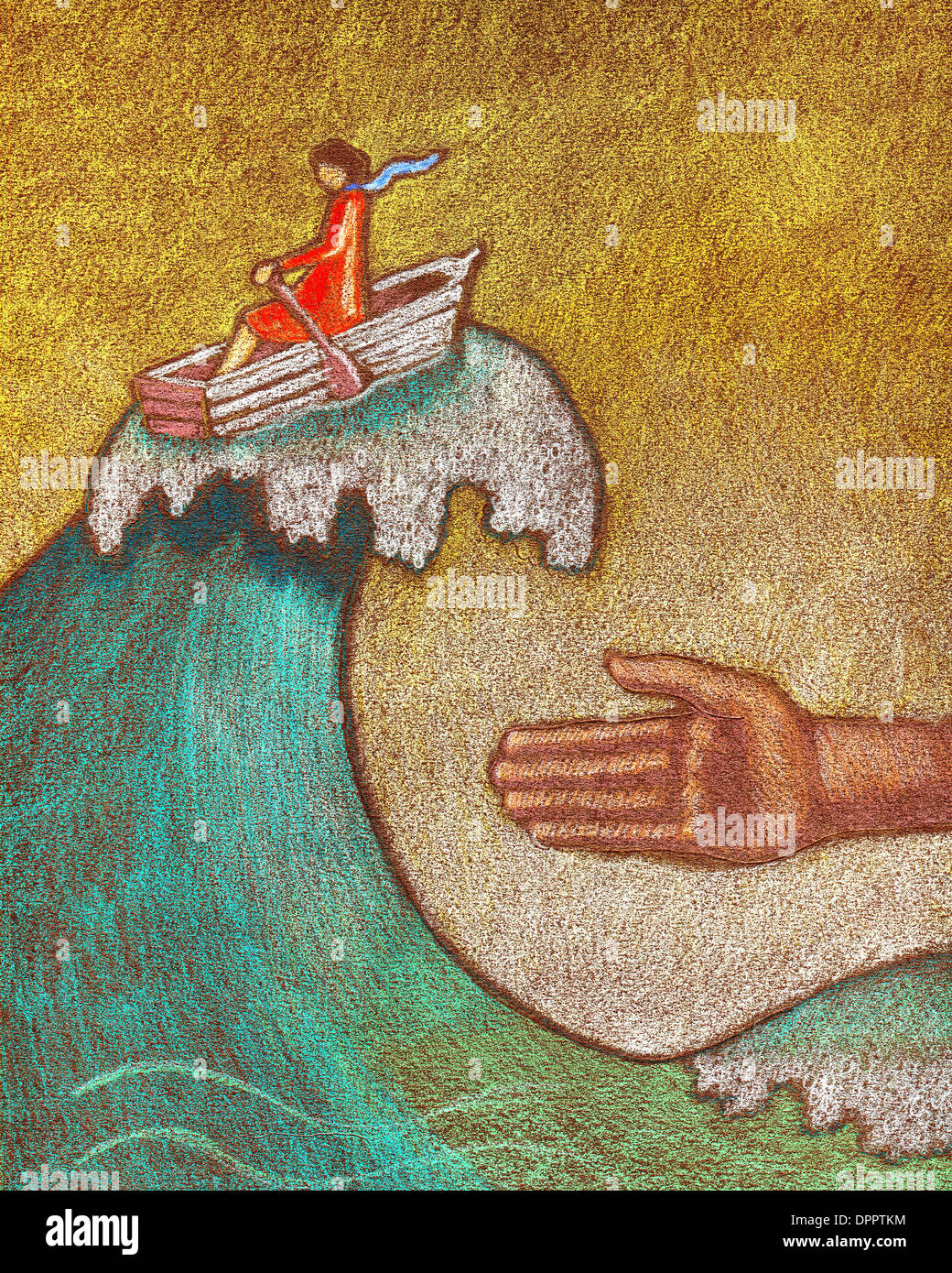 Woman painting boat hi-res stock photography and images - Alamy