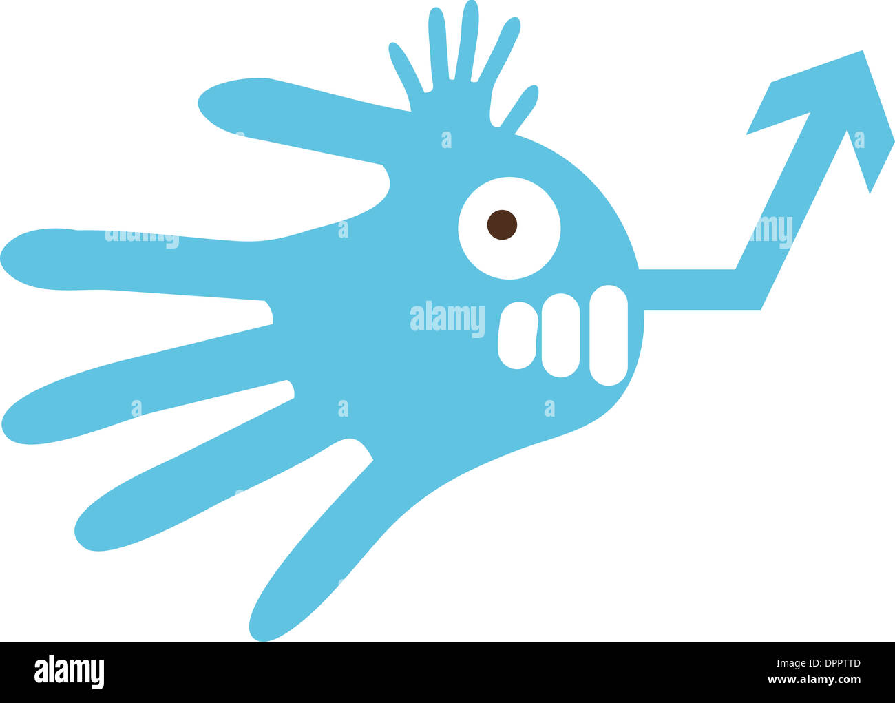 Blue arrow hand hi-res stock photography and images - Alamy