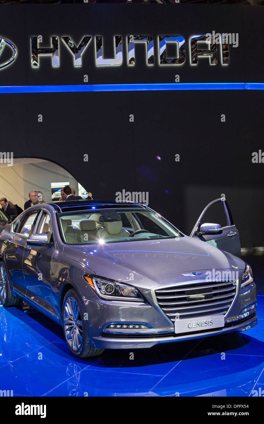 Detroit, Michigan - The Hyundai Genesis on display at the North ...