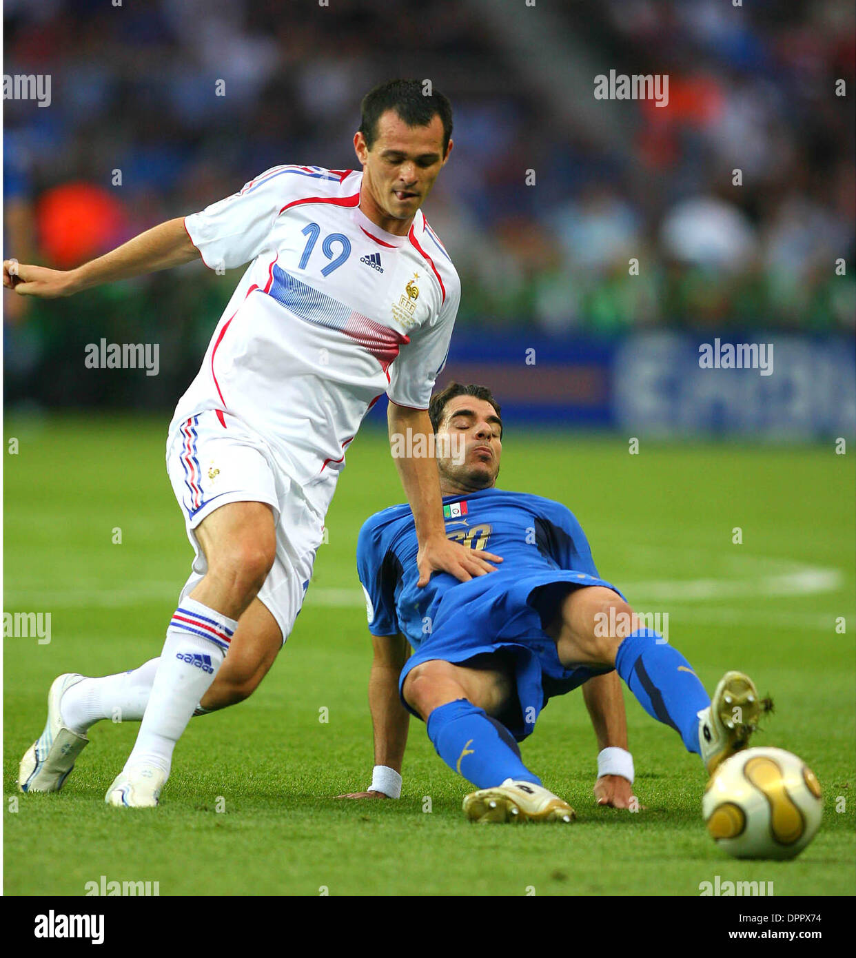 July 9, 2006 - Olympiastadion, BERLIN, GERMANY - Willy Sagnol & Simone ...