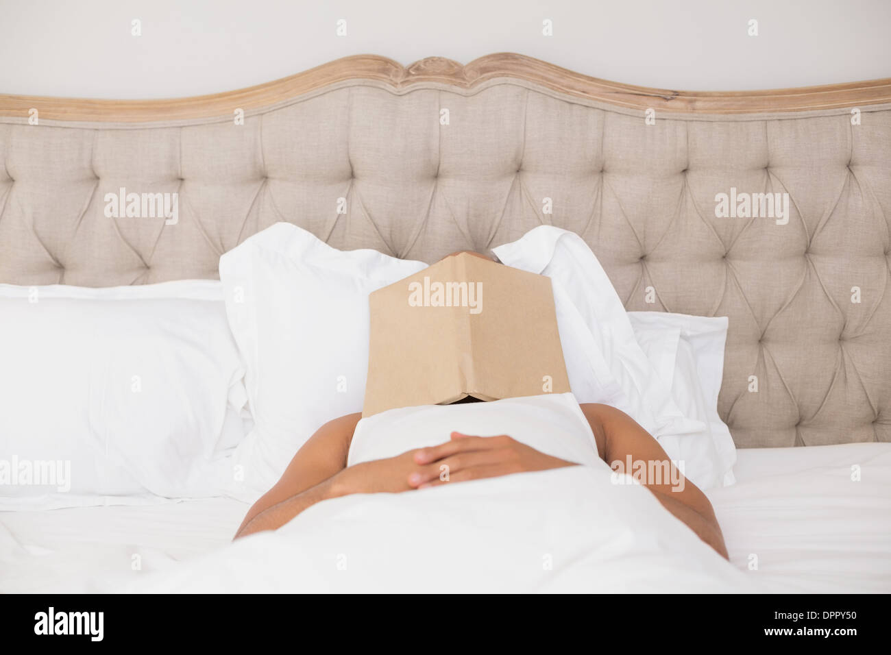 Man sleeping book over face hi-res stock photography and images - Alamy