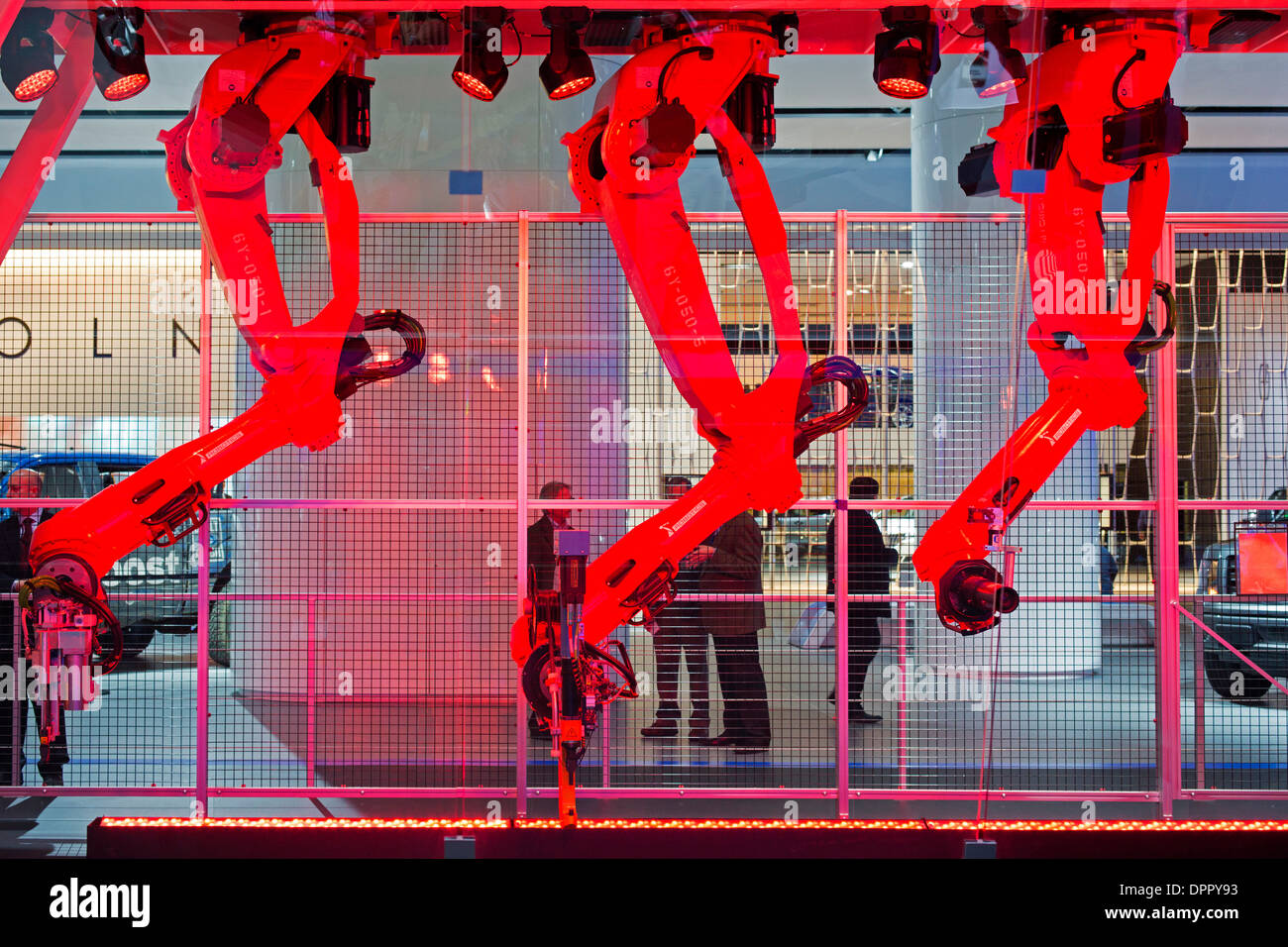 Detroit, Michigan - Robots used in auto manufacturing at the Ford ...