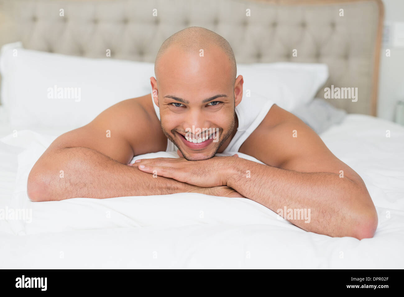 Young man in white casual hi-res stock photography and images - Alamy