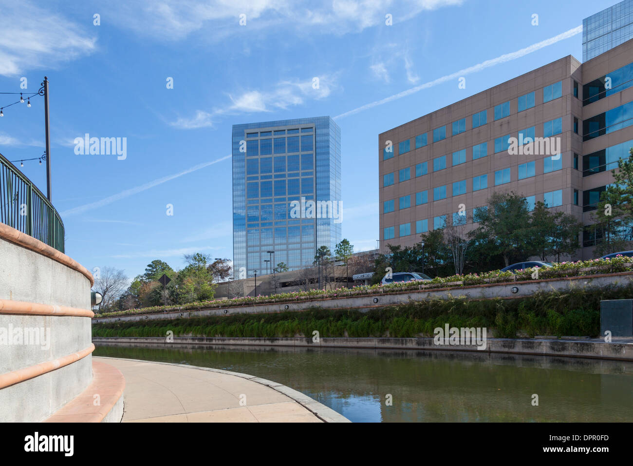 The Woodlands Waterway at the Woodlands Mall in the Woodlands Town ...