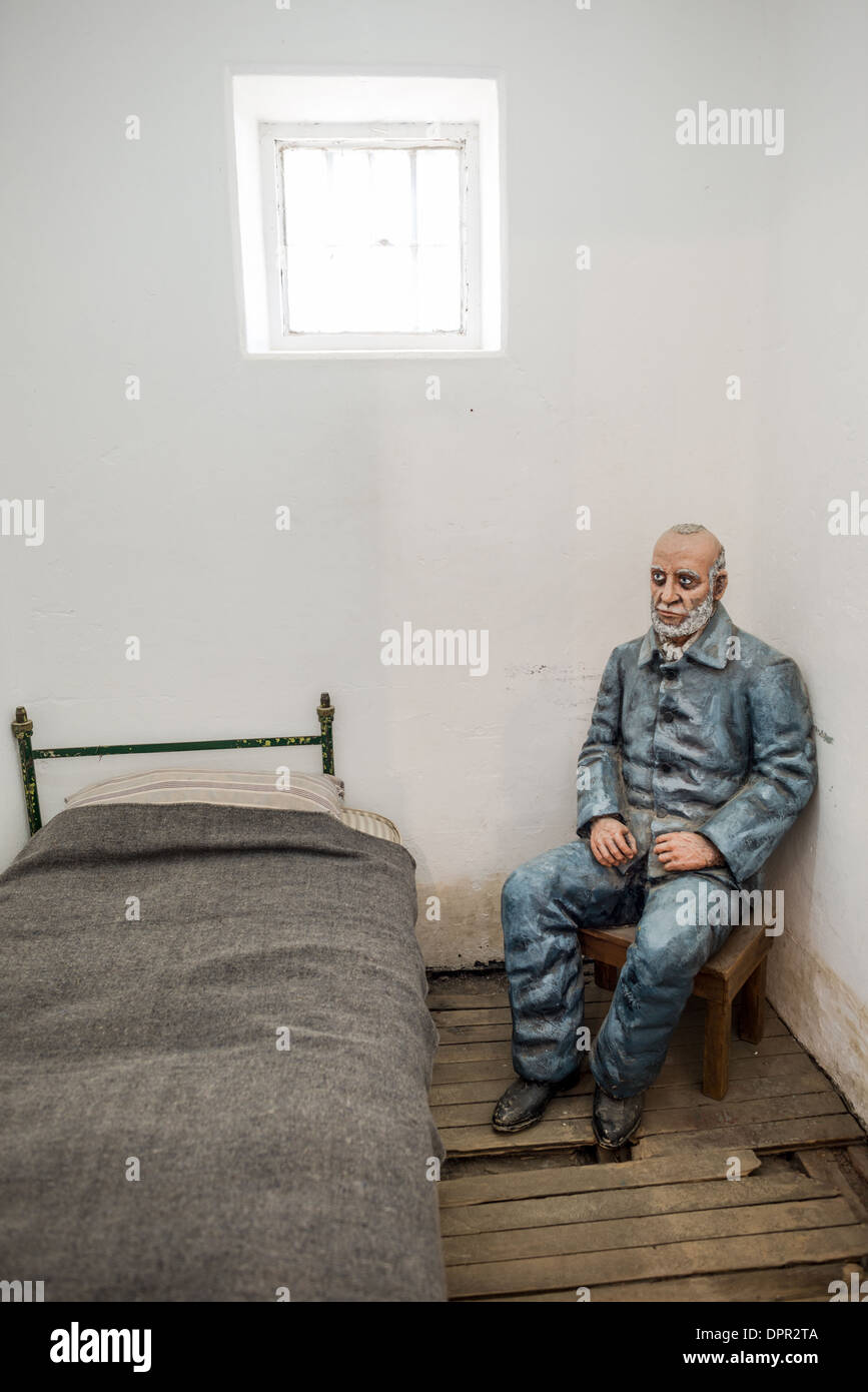 A model of a prisoner demonstrating conditions at the Police and ...