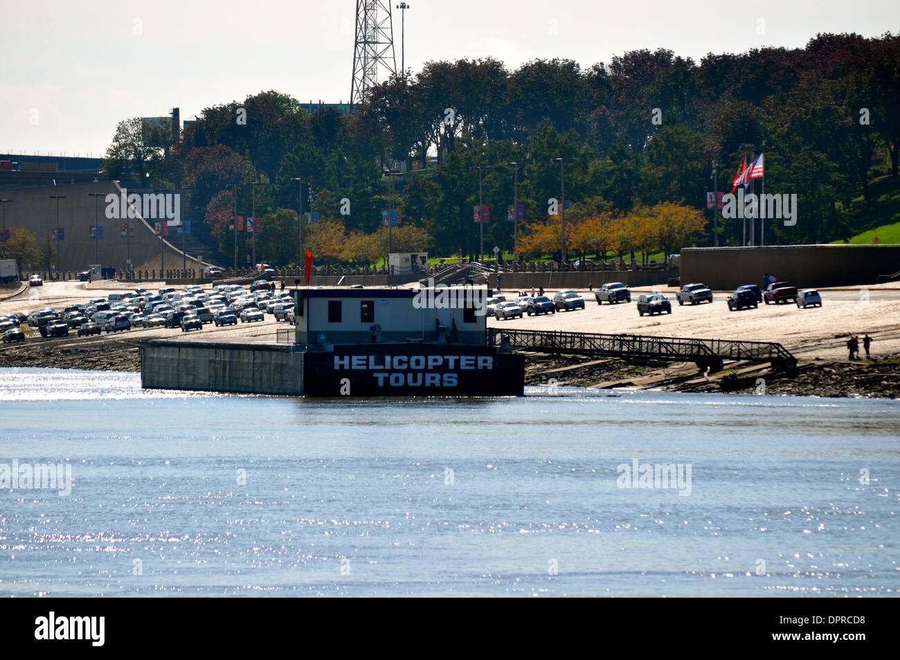 River tour down the Mississippi River in St. Louis Missouri Stock Photo ...