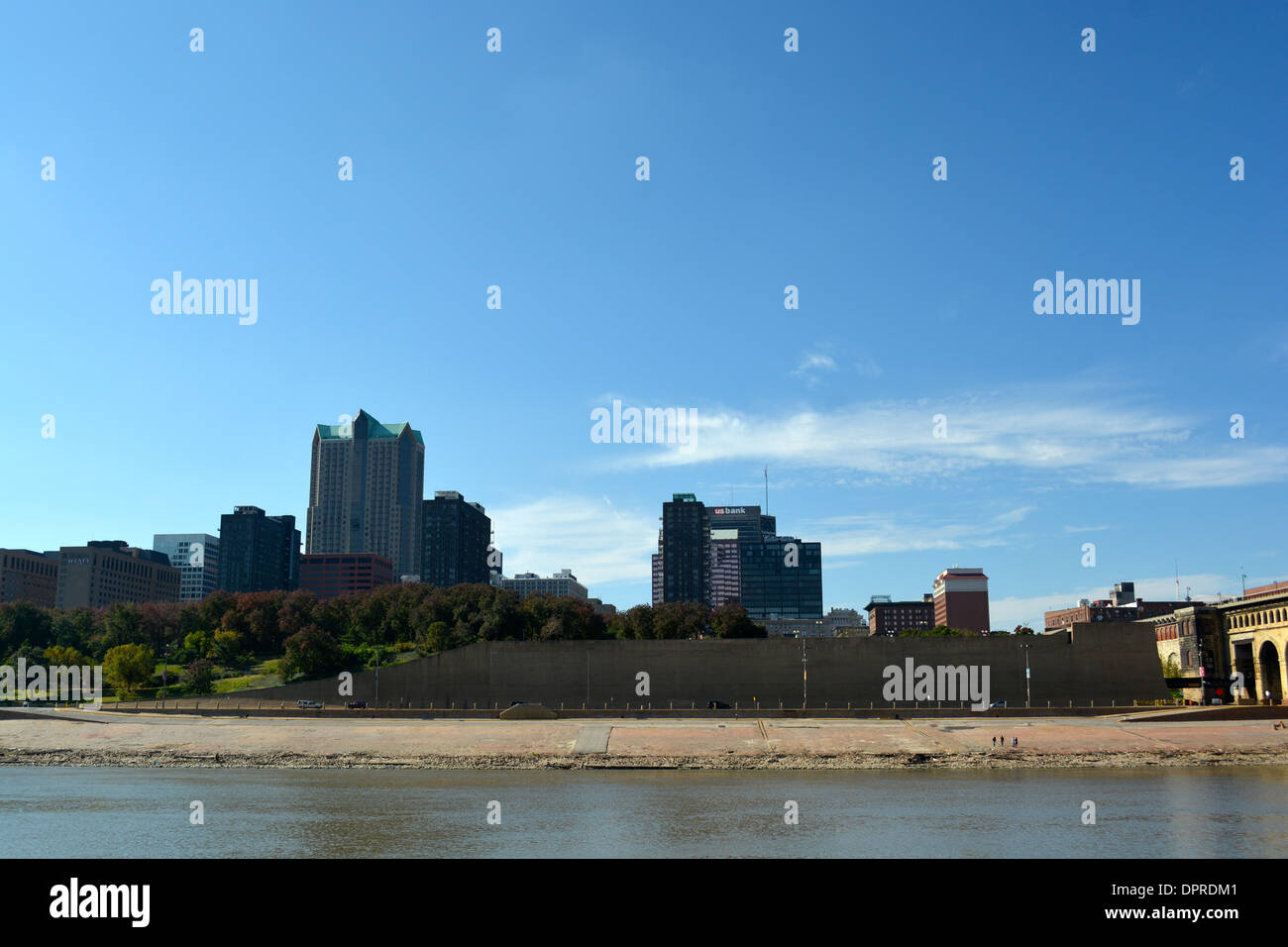 River tour down the Mississippi River in St. Louis Missouri Stock Photo ...