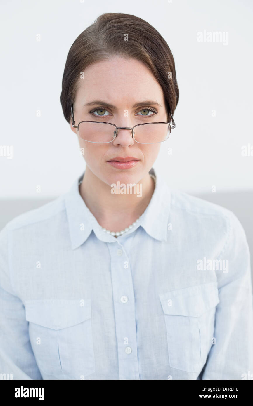 Woman wearing eye glasses hi-res stock photography and images - Alamy
