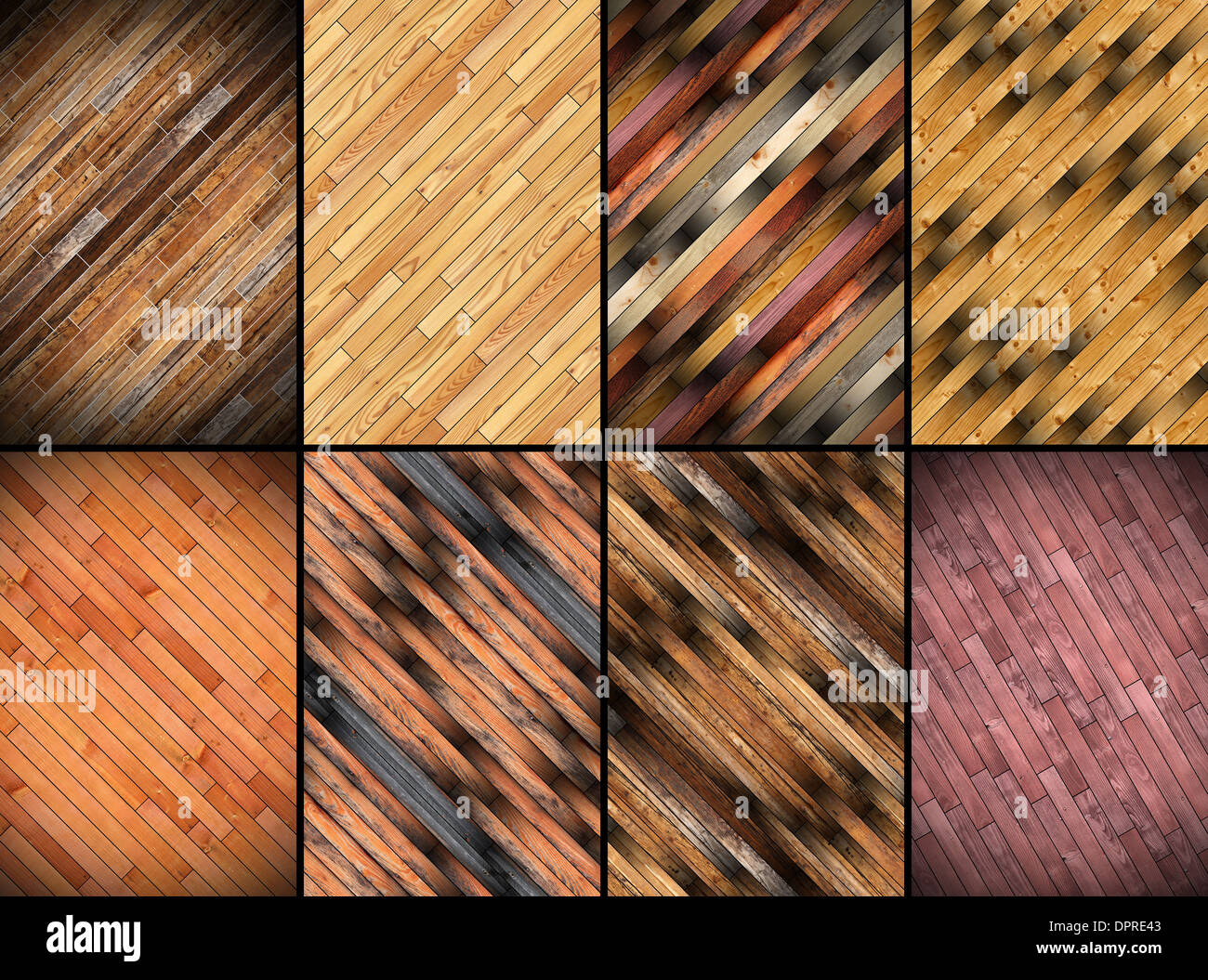 collage of eight wooden parquet patterns for your design Stock Photo ...
