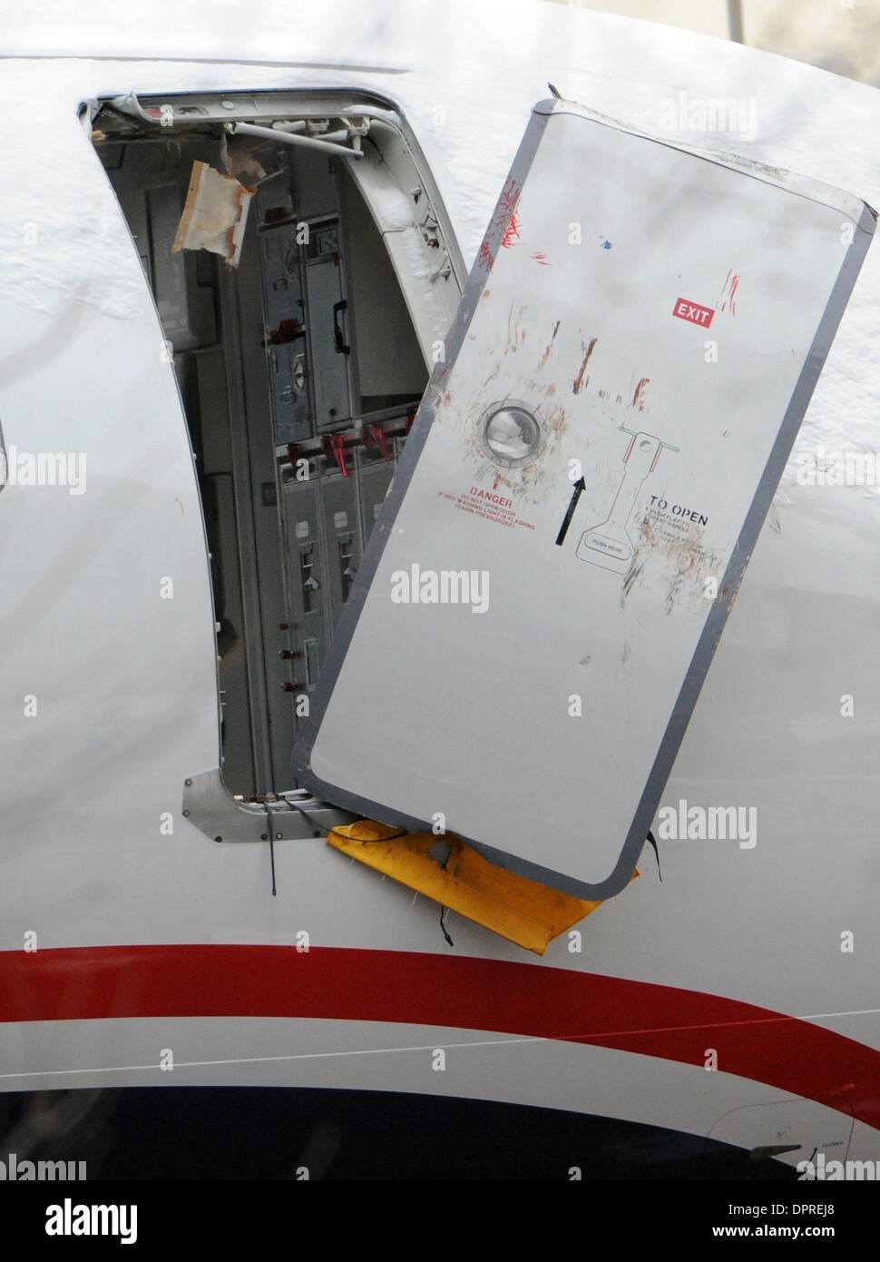 Jan 18, 2009 - Manhattan, New York, USA - The forward exit door of the ...