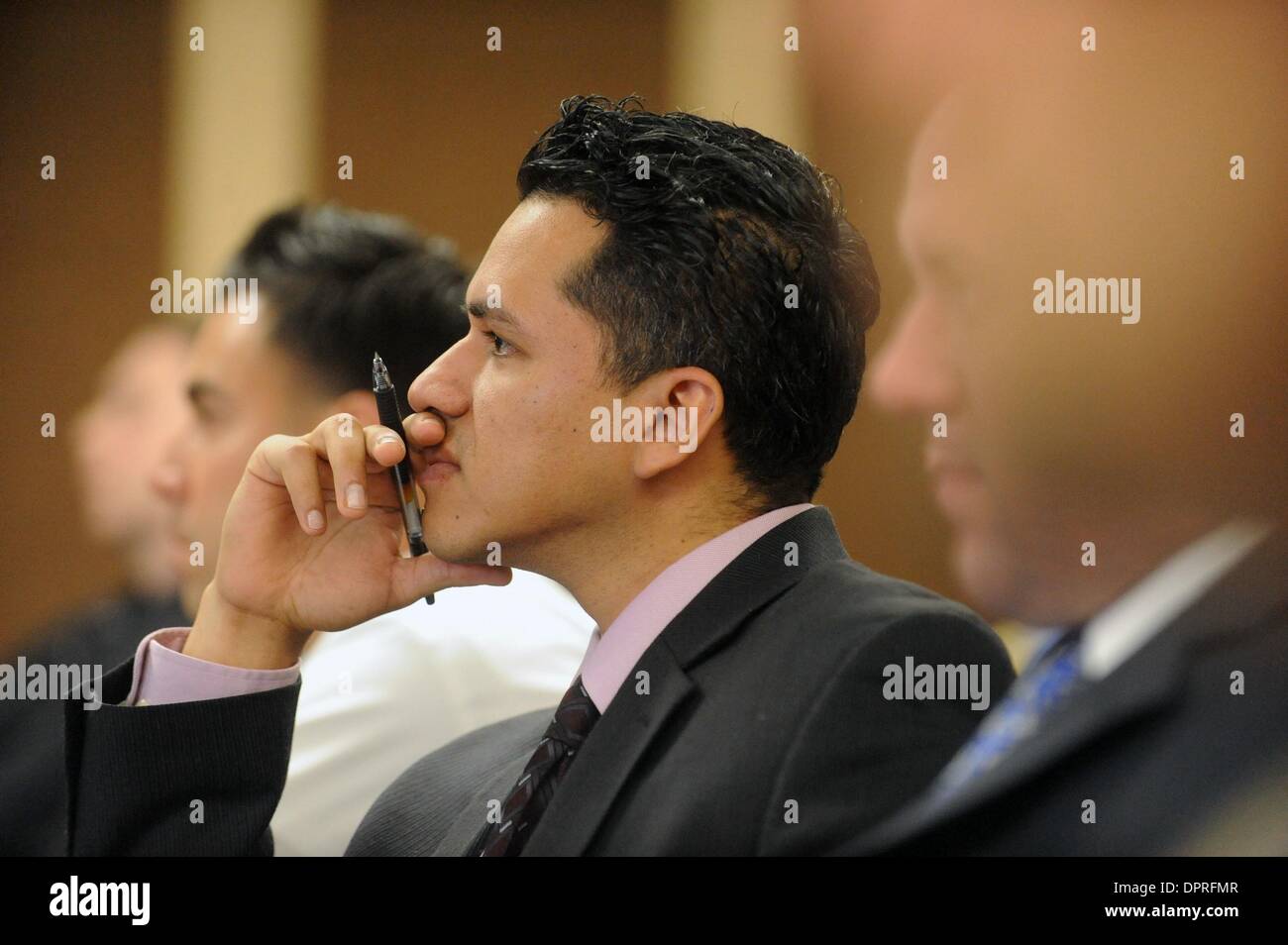 Mar 04, 2009 - Manhattan, New York, USA - Detectives listen to a ...