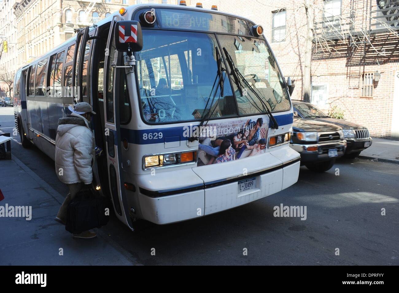 Mar 24, 2009 - Manhattan, New York, USA - An M8 bus as the MTA's ...