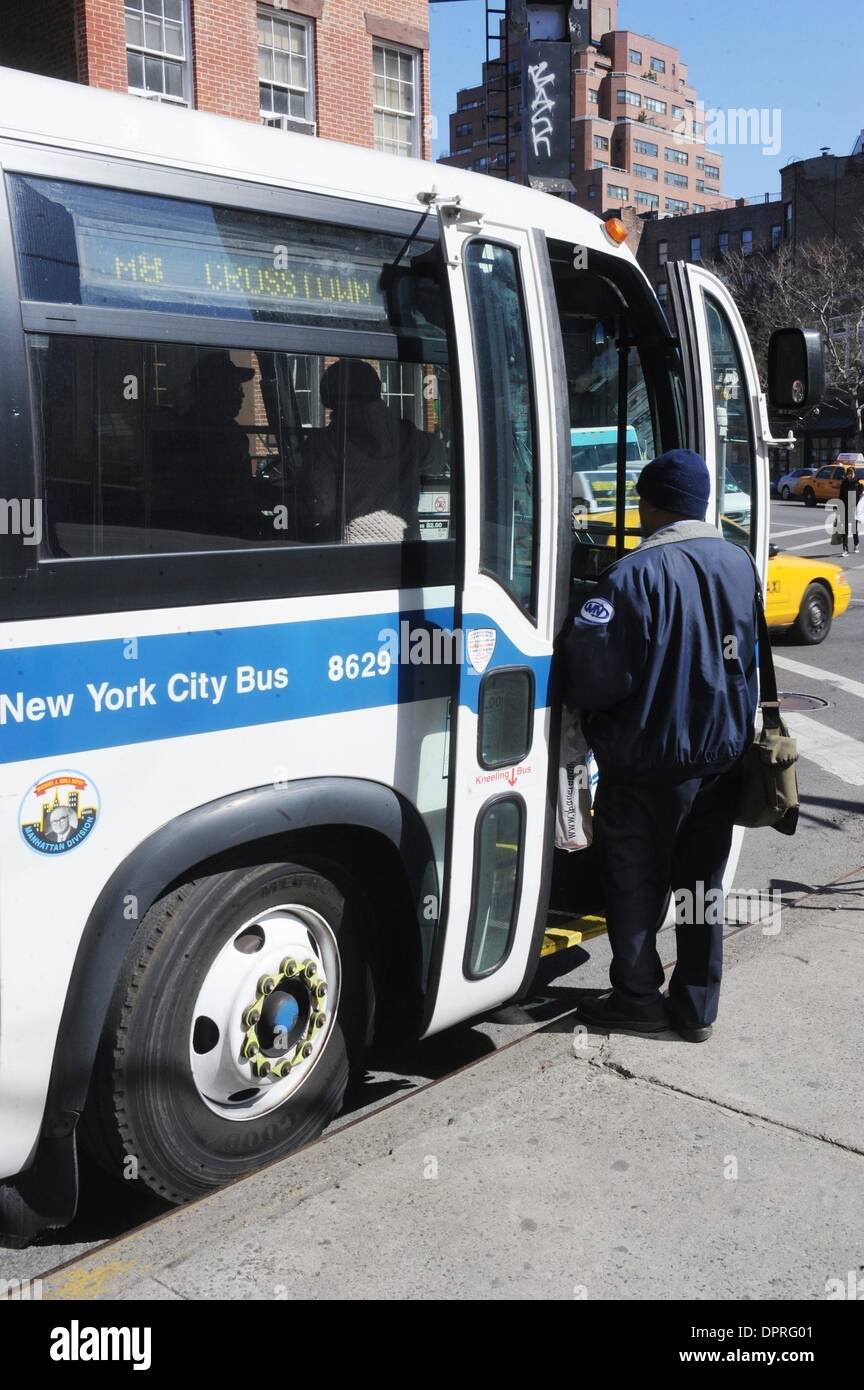 Mar 24, 2009 - Manhattan, New York, USA - An M8 bus as the MTA's ...