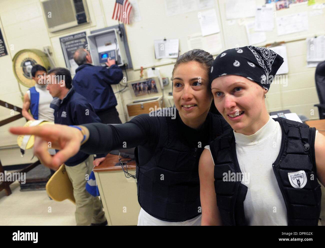 Mar 26, 2009 - Queens, New York, USA - Jockeys MAYLAN STUDART (L) and ...