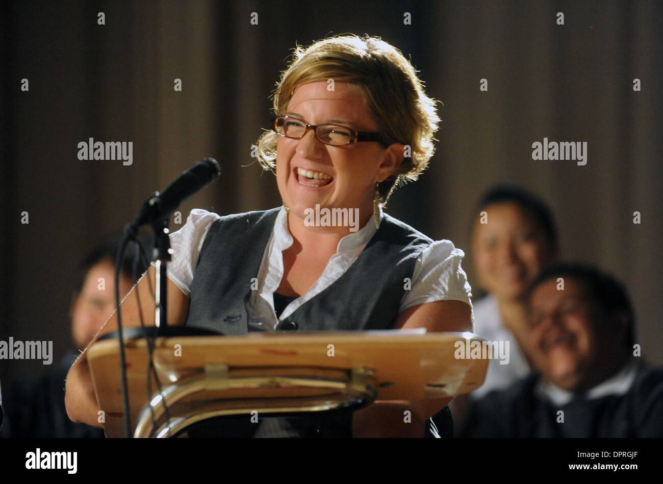 Apr 21, 2009 - Manhattan, New York, USA - ELIZABETH SMITH, a teacher at ...