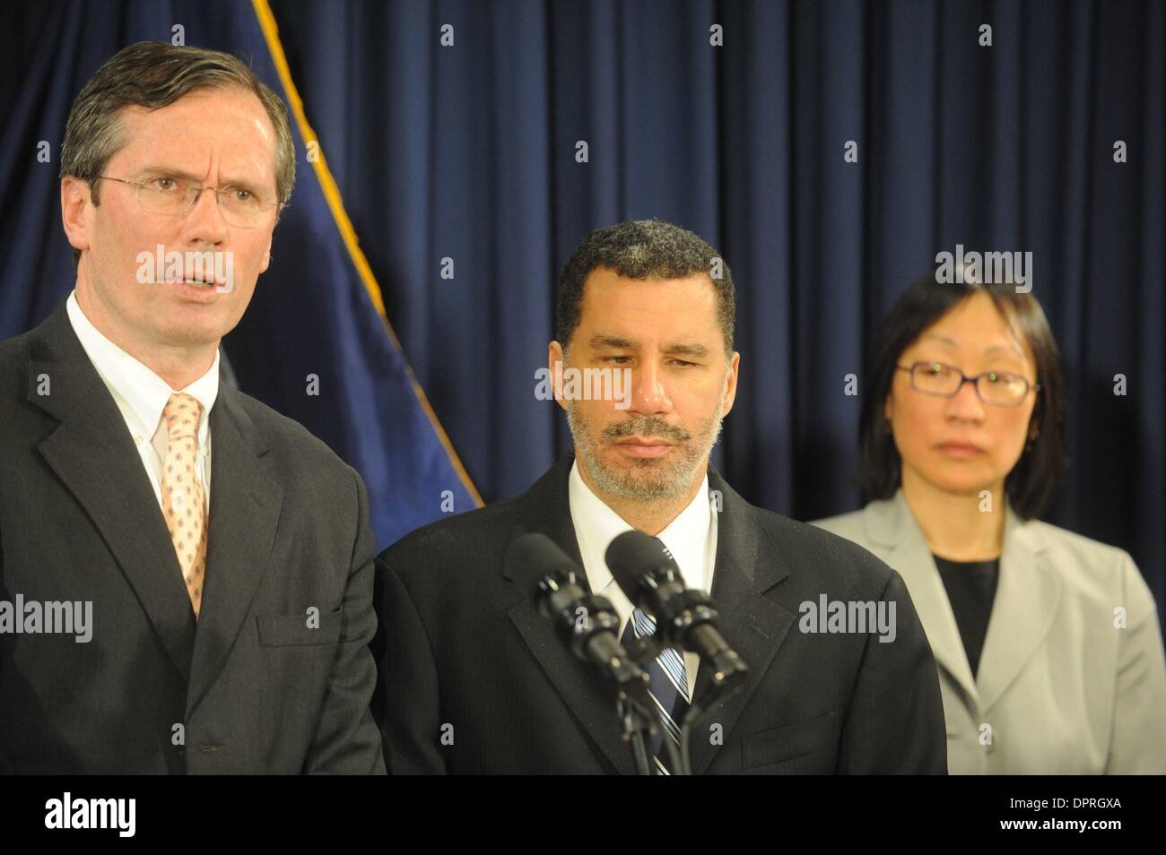 May 03, 2009 - Manhattan, New York, USA - Governor DAVID PATERSON (C ...