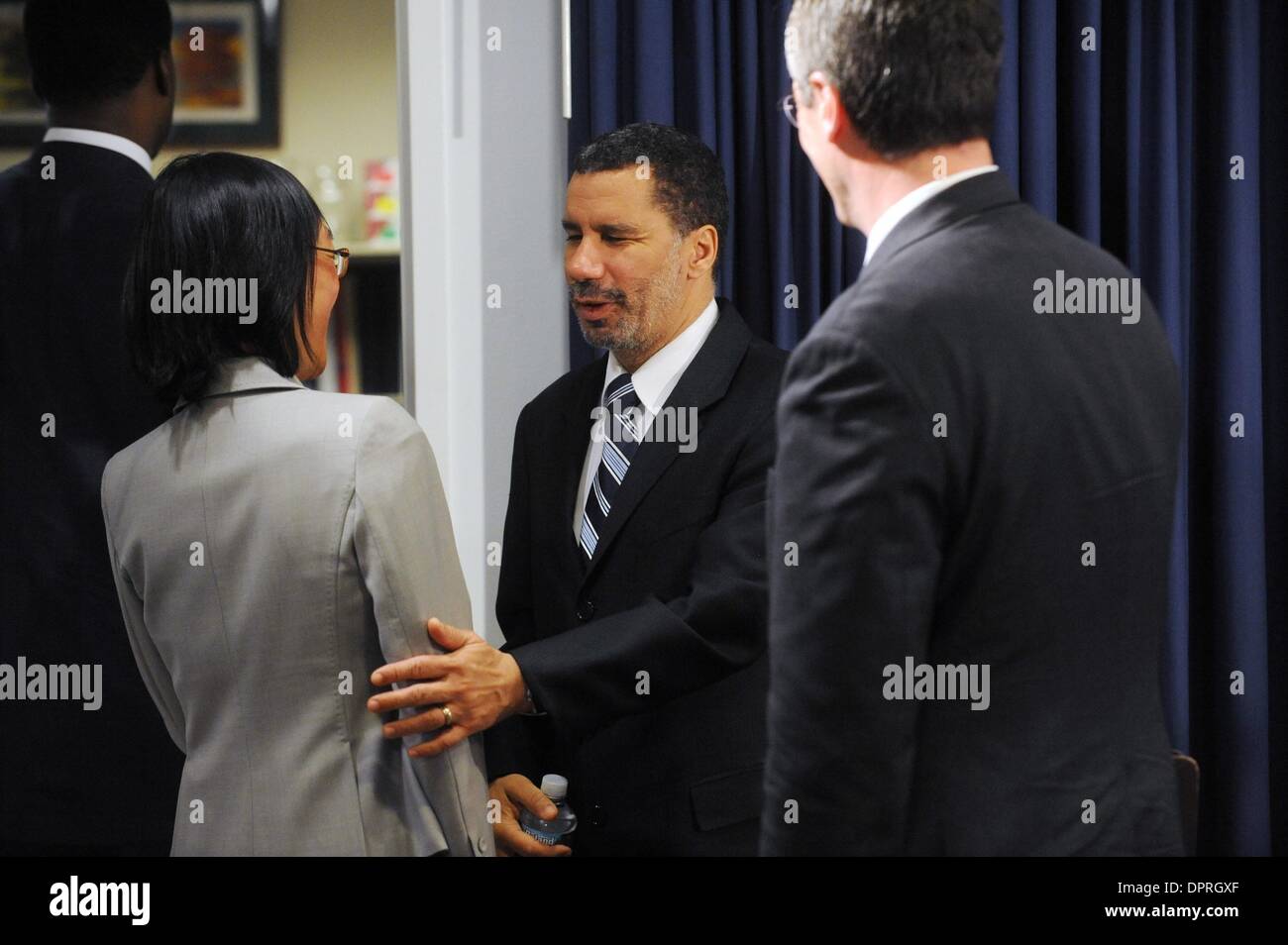 May 03, 2009 - Manhattan, New York, USA - Governor DAVID PATERSON (C ...