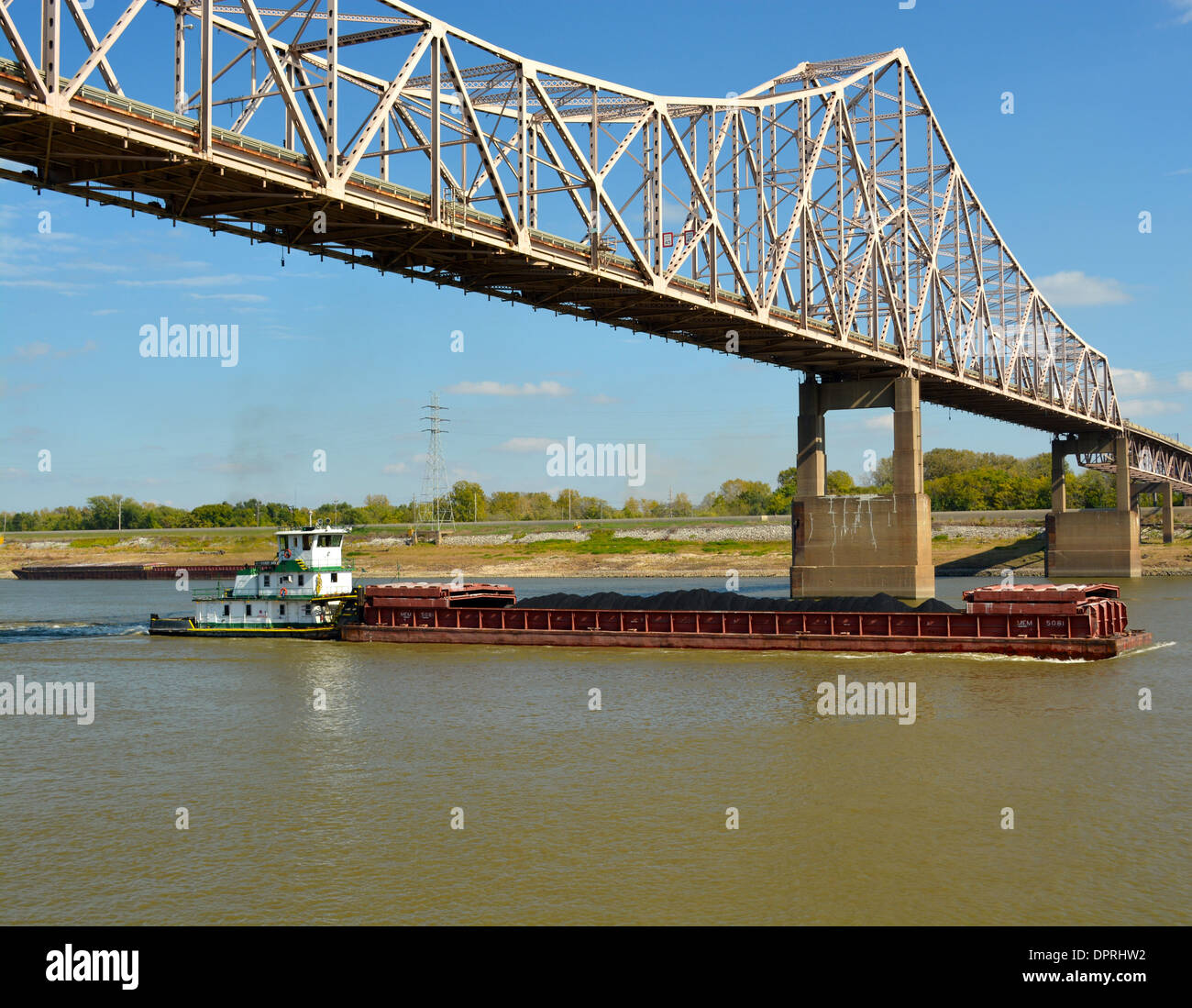River tour down the Mississippi River in St. Louis Missouri Stock Photo ...