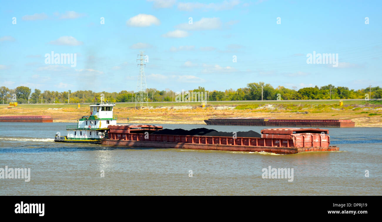 River tour down the Mississippi River in St. Louis Missouri Stock Photo ...