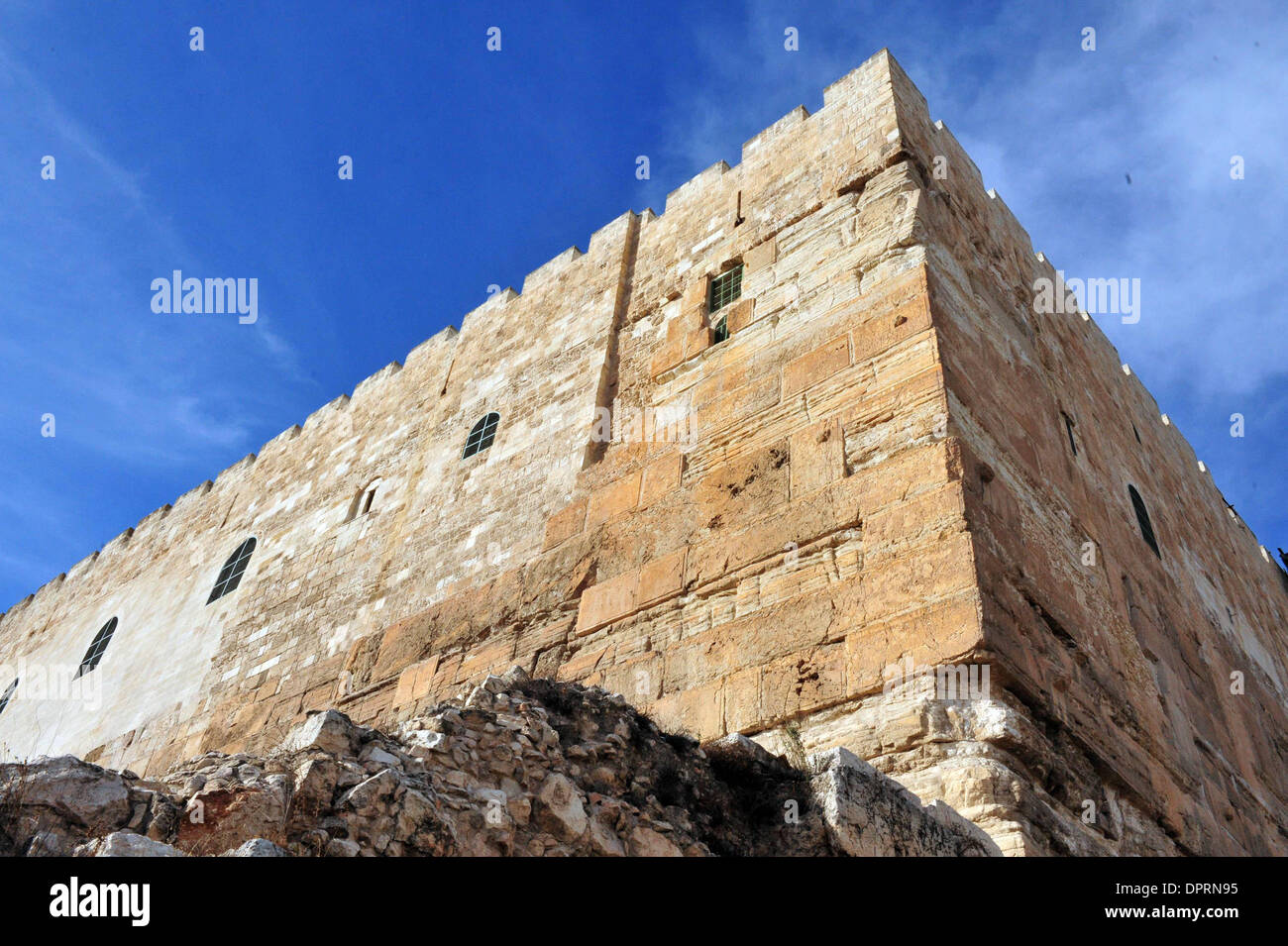 Dec 10, 2008 - Jerusalem, Israel - The towering surrounding walls of ...