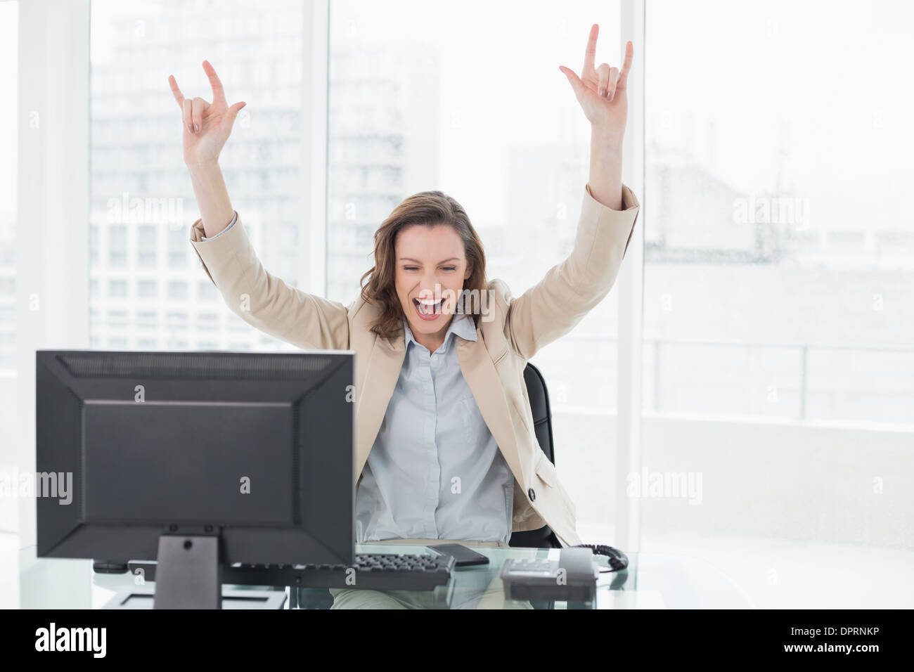 Cheering hands hi-res stock photography and images - Alamy