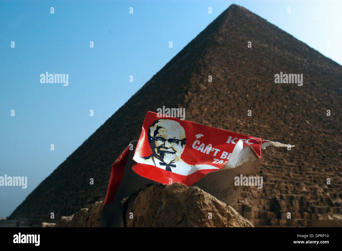 Dec 30, 2008 - Cairo, Egypt - Fastfood rubbish box that was left behind ...